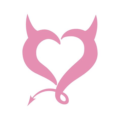 Devil Heart Sticker Decal Die Cut Self Adhesive Vinyl Weatherproof