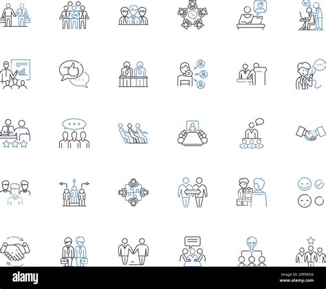 Kinship Line Icons Collection Family Bond Connections Heritage