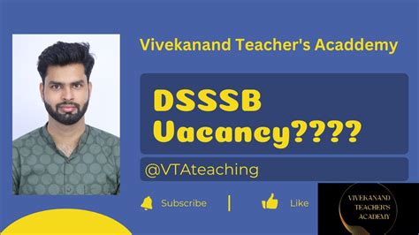 DSSSB Vacancy YouTube