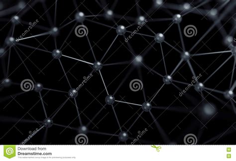 Abstract 3d Rendering Of Structure With Spheres Stock Illustration Illustration Of Linear