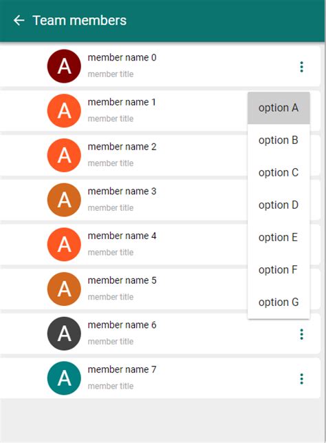 javascript paper menu button content appear under app header stack