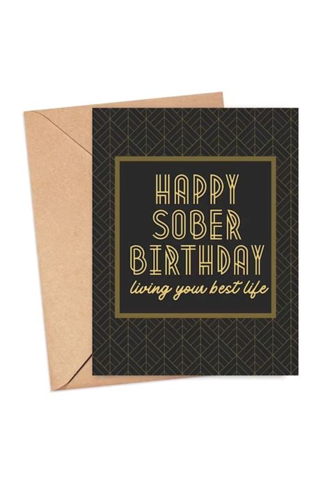 Happy Sober Birthday Card Recovery Birthday Card Sobriety Etsy In
