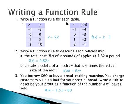 PPT Writing A Function Rule PowerPoint Presentation Free Download ID 3065084