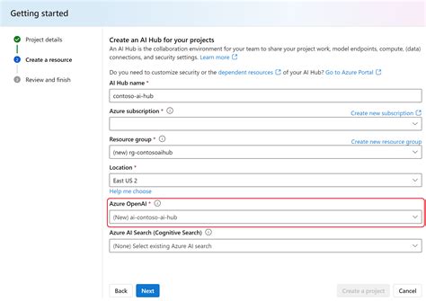 Criar Um Projeto De Ia Do Azure No Estúdio De Ia Do Azure Azure Ai
