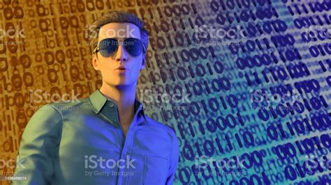 Hacker Cyber Security Transaction Binary Algorithm Cryptography Internet Payment 3d Illustration