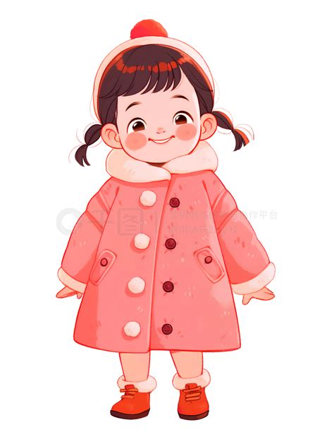 Aiai数字艺术 冬季可爱小女孩手绘插画 Ai平面元素免费下载png格式2784像素编号67591859 千图网
