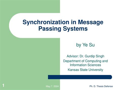 Ppt Synchronization In Message Passing Systems Powerpoint Presentation Id6532671