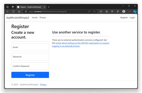 Аутентификация и авторизация в Aspnet Core Mvc Шаблон Identity