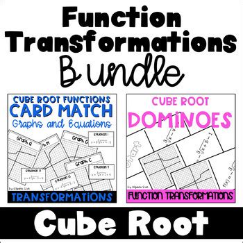 Graphing Transformations Of Cube Root Functions Bundle By Algebra Star