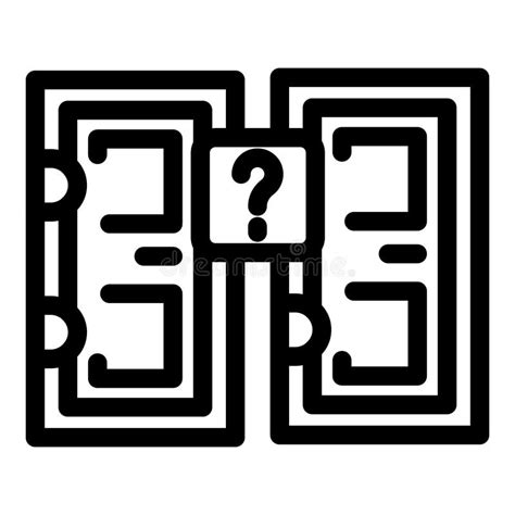 Choosing Between Two Options With Question Mark Icon Stock Illustration