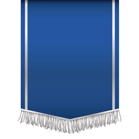 Premium Vector Blue Pennant Template In Blue Color With Silver