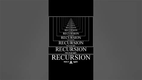 Learn Recursion The Easiest Way Coding Programming Shorts Youtube