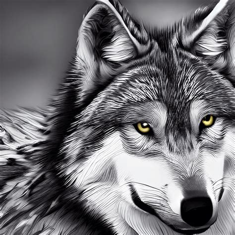 Intricate Wolf 8k High Definition Graphic · Creative Fabrica