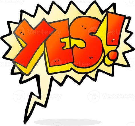 Speech Bubble Cartoon Yes Symbol 45290479 Png