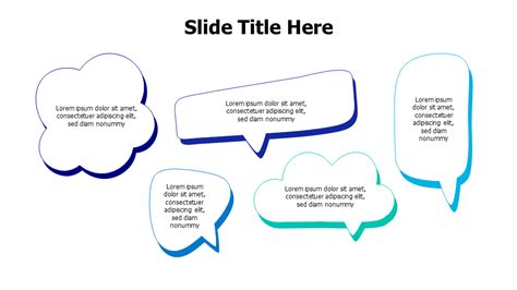 6 Cartoonish Speech Bubbles Infographic Inforgraphics And Slides