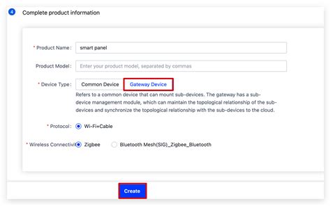 Create Product TuyaOS Tuya Developer