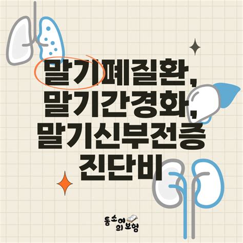 말기폐질환 말기간경화 말기신부전증 진단비의 보상 기준과 질병분류 코드 네이버 블로그