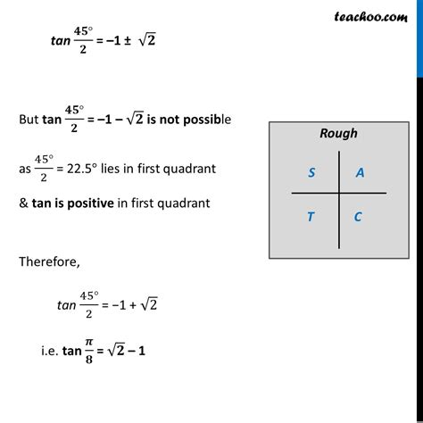 Example 20 Find Value Of Tan Pi 8 Chapter 3 Class 11