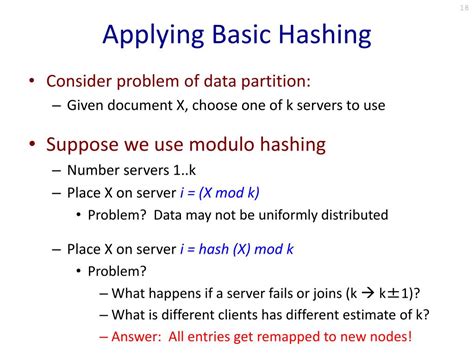 Ppt Hashing In Networked Systems Powerpoint Presentation Free