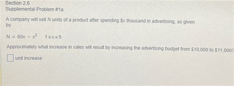 Solved Section 26supplemental Problem 1aa Company Will