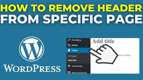 How To Remove Header From Specific Page Wordpress Website 2025 Youtube