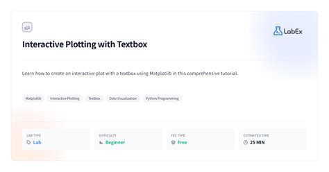 텍스트 상자 대화형 플롯 Matplotlib 튜토리얼 데이터 시각화 Labex