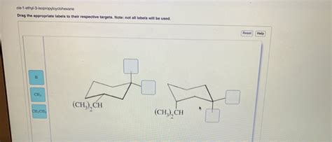 Solved Cis 1 Ethyl 3 Isopropylcyclohexane Drag The