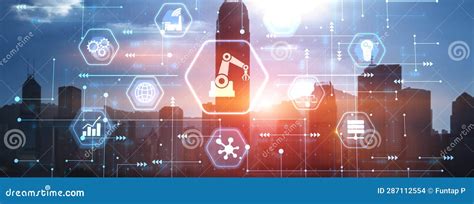 Rpa Icon Robotic Process Automation System Artificial Intelligence Concept Stock Illustration