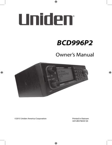 Uniden Bcd P Radio Scanner Owner S Manual Download Read Online Manualzz