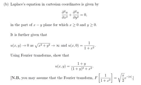 Solved B Laplaces Equation In Cartesian Coordinates Is