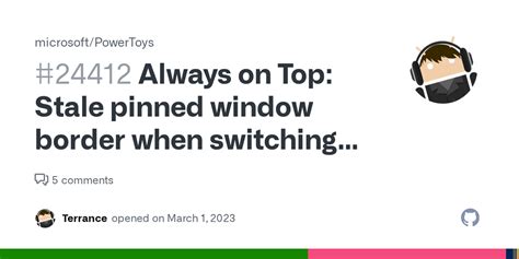 Always On Top Stale Pinned Window Border When Switching To Windows On