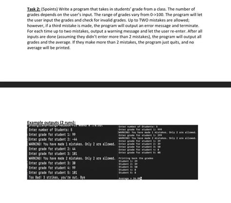 Solved Task 2 5points Write A Program That Takes In