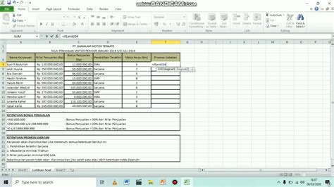 Cara Menggunakan Fungsi If Pada Microsoft Excel Youtube