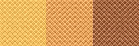 Waffle Set Pattern Ice Cream Cone Vector Texture Sweet Dessert Wafer Background Stock