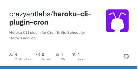 github crazyantlabs heroku cli plugin cron heroku cli plugin for cron to go scheduler heroku