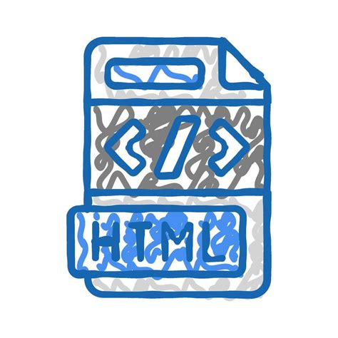 Html File Format Document Icon Doodle Illustration 62464219 Vector Art At Vecteezy