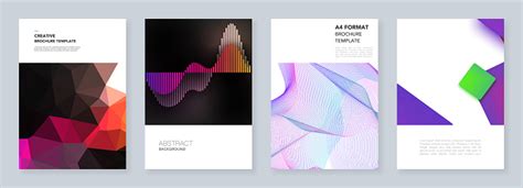 최소한의 안내 책자 서식 파일이입니다 전단지 전단지 브로슈어 보고서 프레 젠 테이 션 광고에 대 한 서식 파일이 Hipster 스타일에 간단한 형태와 활기찬 기하학적 추상