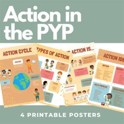 Pyp Action Poster Set 2 Etsy