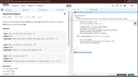 Dynamic Gfg160 Geekstreak2025 Subset Uday Gupta