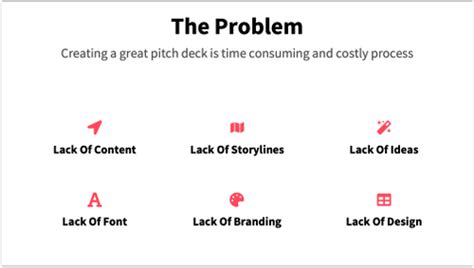 Problem Slide Pitch Deck Template Viewer