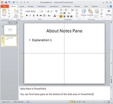 Notes Pane In PowerPoint For Windows
