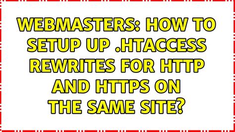 Webmasters How To Setup Up Htaccess Rewrites For And On The Same Site 2 Solutions