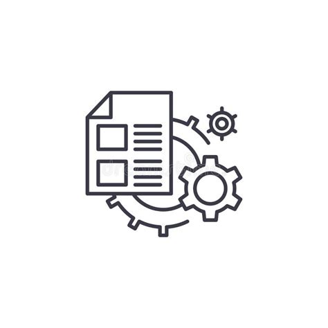 Analytical System Linear Icon Concept Analytical System Line Vector