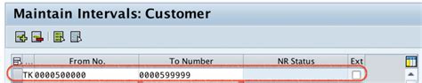 Create Number Ranges For Customer Account Groups In Sap