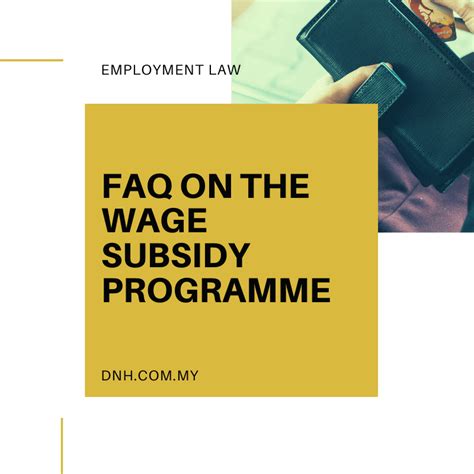 Faq On The Wage Subsidy Programme Donovan And Ho