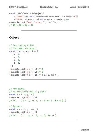 FP Using ES Cheat Sheet PDF