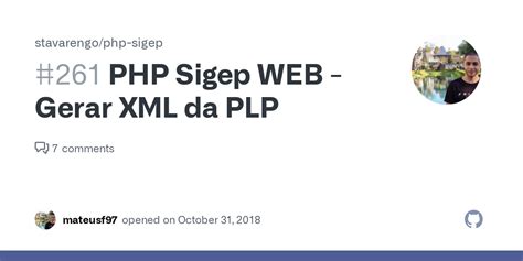 php sigep web gerar xml da plp · issue 261 · stavarengo php sigep · github