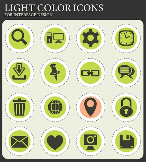 블로그 아이콘 세트 프리미엄 벡터