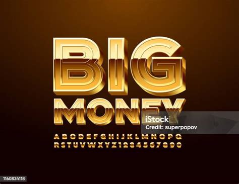 벡터 세련된 기호 큰 돈 3d 골든 알파벳 컴퓨터 글자에 대한 스톡 벡터 아트 및 기타 이미지 컴퓨터 글자 금 금속 금색 Istock