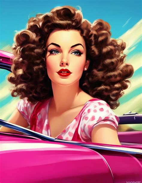 «Девушка с кудрявыми развивающимися … — картинка создана в Шедевруме